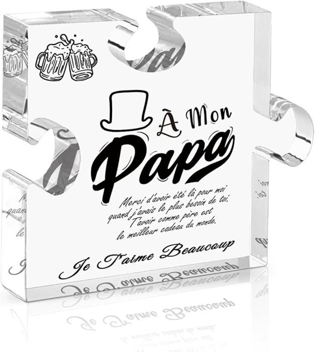 Cadeau Papa - Plaque Acrylique Grave pour Cadeau Anniversaire Papa Cadeau Papi et Cadeau Pour ...