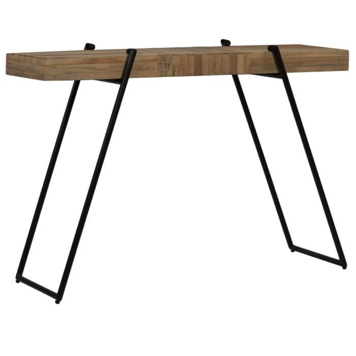 Akozon Table console 120 x 35 x 81 cm Teck recyclé - 7891450784359 ...