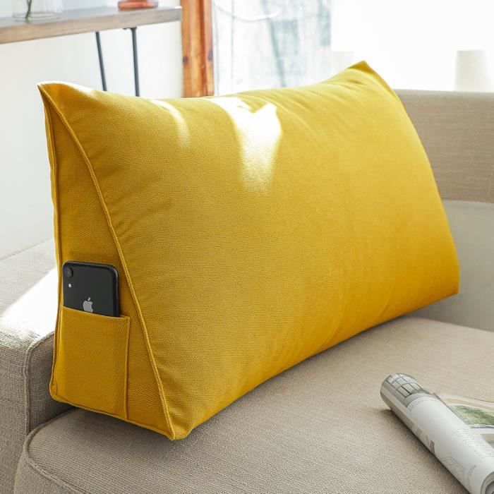 Coussin de lecture triangulaire côtelé pour la lecture et le travail ...
