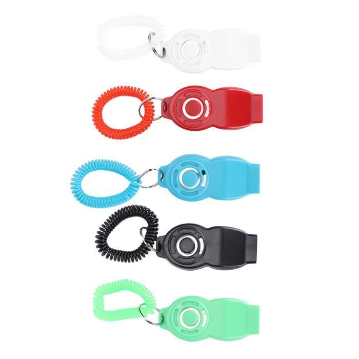 5pcs Clickers Portables 2 en 1 de Chiens Sifflet d'Entraînement avec ...
