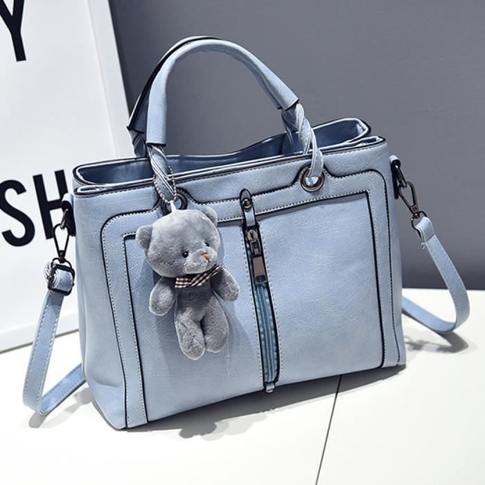 Go4U® Sky Blue Square Sacoche PU Bandoulière Sac à Main Epaule Croisé ...