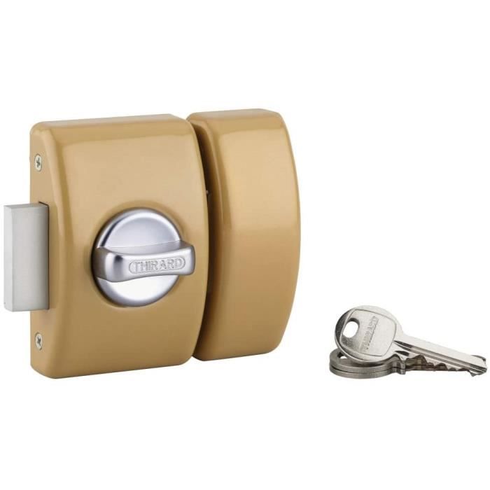 THIRARD - Verrou à bouton Design 5 pour porte d'entrée, cylindre 45mm ...