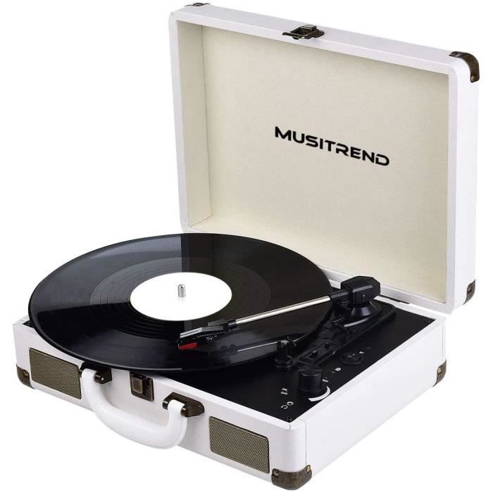 Musitrend Bluetooth Platine Vinyle Tourne Disque 33 45 78 Tr Min Avec