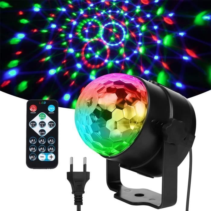 Boule Disco, 360° 7 Couleurs Mode RGB Contrôle Musical avec ...