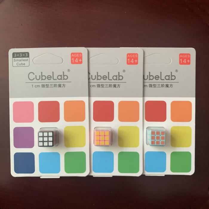 3 cubes de 1 cm - Mini Cube Magique De 1 Cm 3x3x3, Puzzle De 10mm, Cube ...