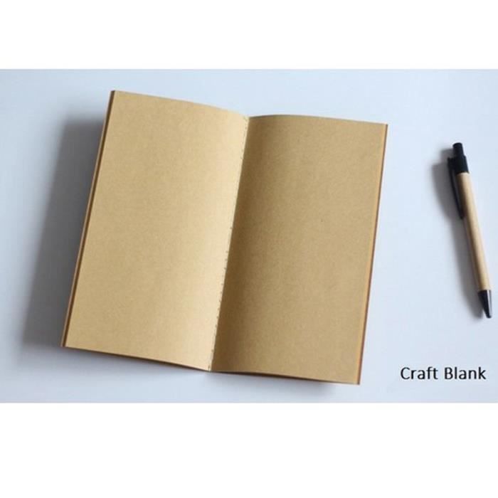 Bloc-notes en papier Kraft Standard-de poche,carnet de notes vierge ...