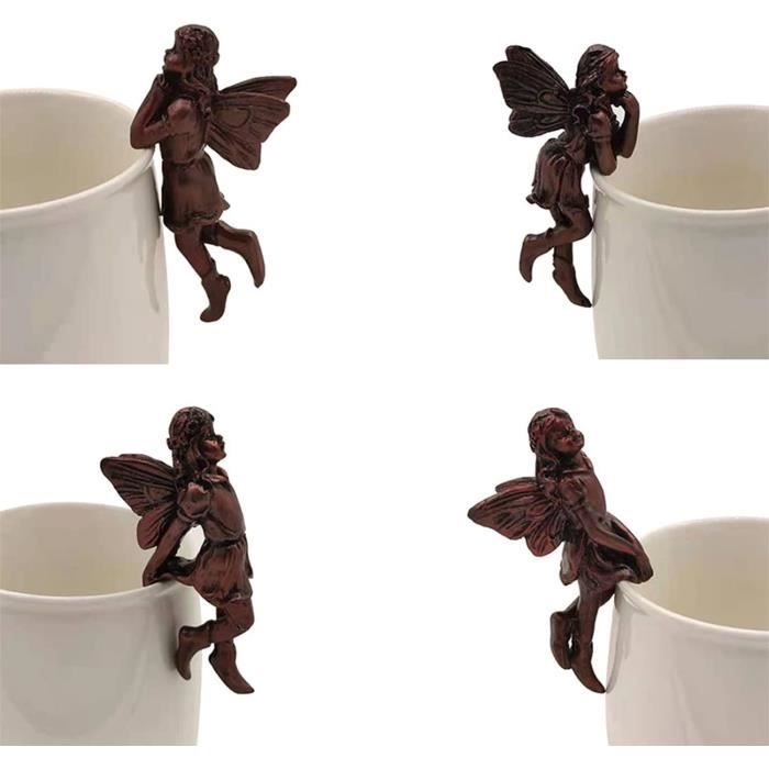 Lot De 4 Serre-Pot Fées Miniatures, Mini Jardinière De Jardin Féerique ...