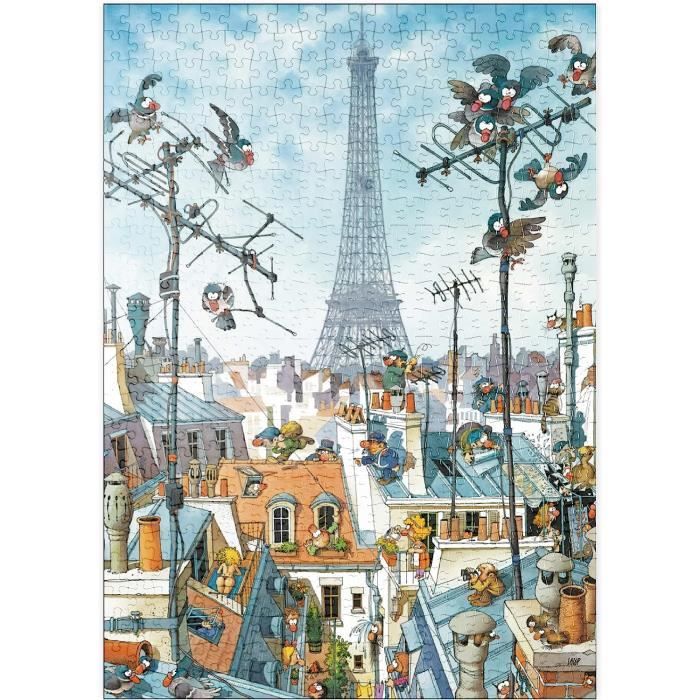 Tour Eiffel Jean Jacques Loup Cartoon Classics Premium Pièces Puzzle ...