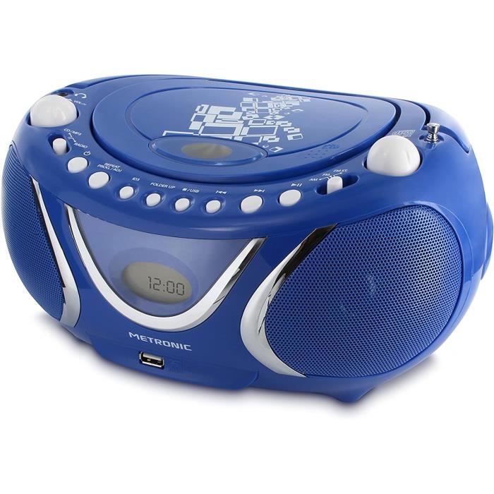 Radio - Lecteur CD - MP3 Portable Square avec Port USB - Bleu Foncé A98 ...