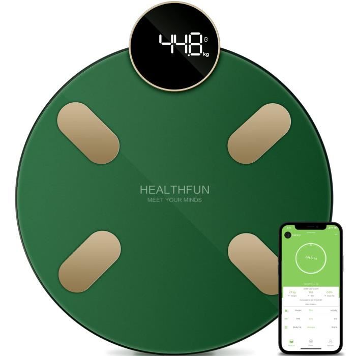 Balance Pese Personne Impedancemetre Balance ConnectéE IMC De Haute PréCision Avec 13 DonnéEs ...