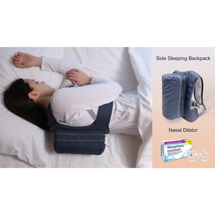 WoodyKnows Anti-ronflement Sac à dos Gonflable Réglable pour Dormir sur ...