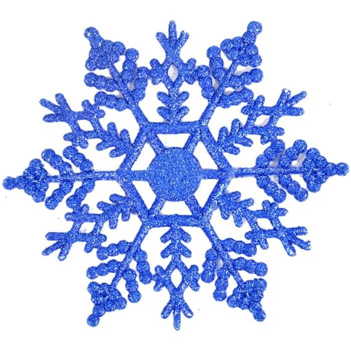 Flocon de Neige,24 Pièces Ornement à Suspendre Flocon de Neige ...
