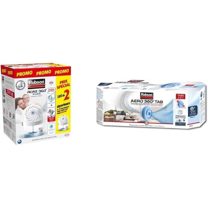 Aero 360° Pure Absorbeur D'Humidité, Lot De 2 Assainisseurs D‘Air ...