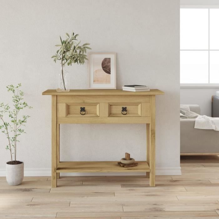 DIOCHE Table console Gamme Corona Pin mexicain 90x34,5x73 cm - YW Tech ...
