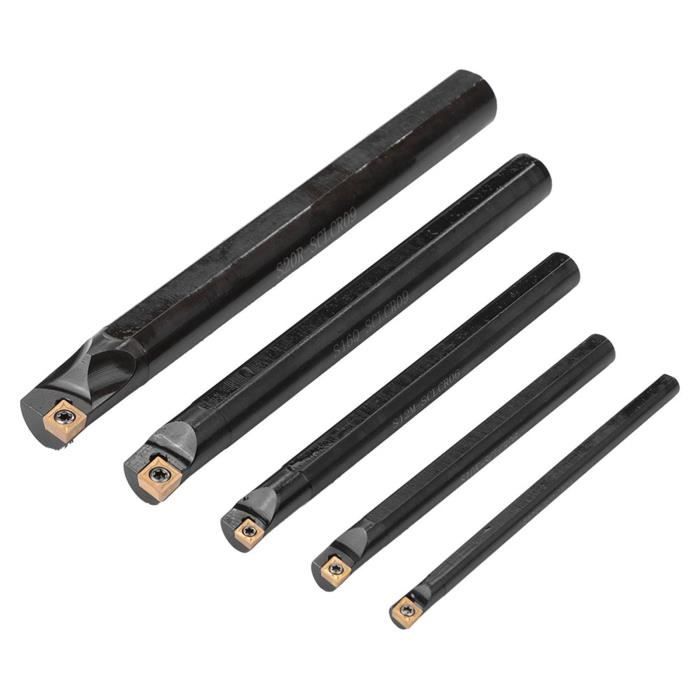 EJ.life Porte-outils de tournage 5 pièces 7/10/12/16 / 20mm CLCR tour outil de tournage insérer ...