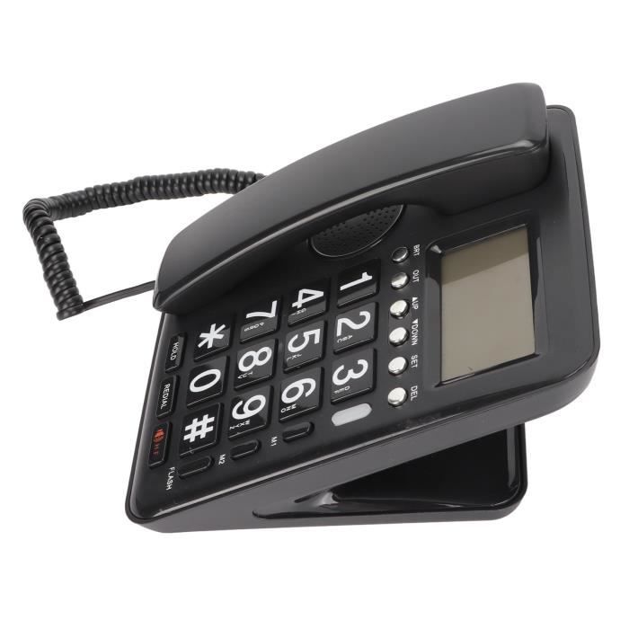 HURRISE Ligne fixe de bureau Téléphone filaire Identification de l ...