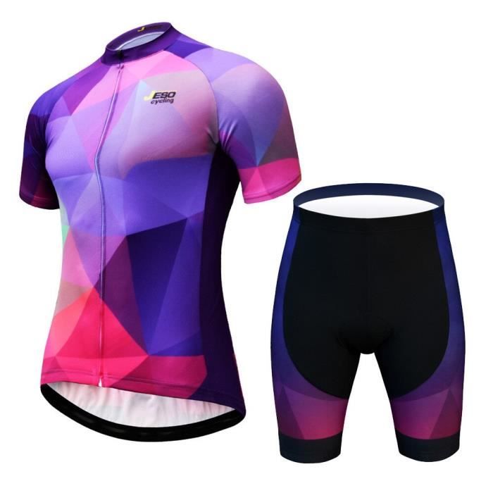 Ensemble De Maillot De Cyclisme Pour Femmes Vêtements De Vélo Vtt ...