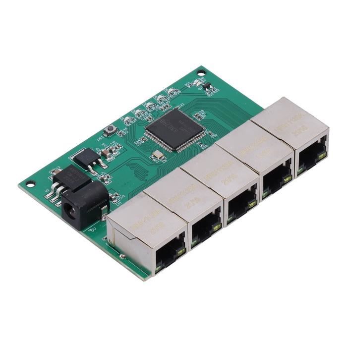 Qiilu Module De Commutation Gigabit Ethernet Module De Commutation à 5 Ports 1000m 100m Bloc