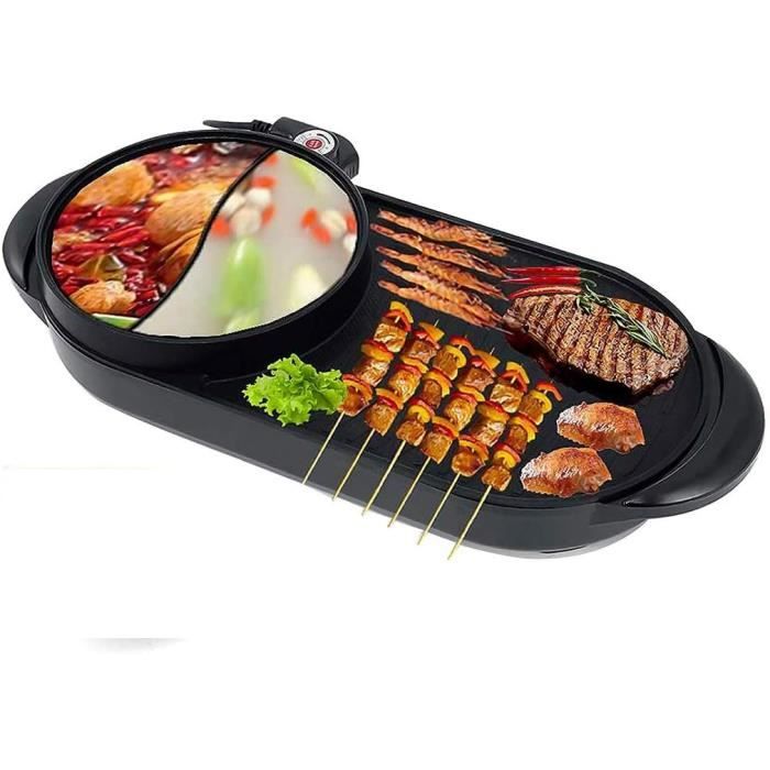 JIAX Gril Électrique Hot Pot Intérieur Plaque De Cuisson Électrique Hot ...