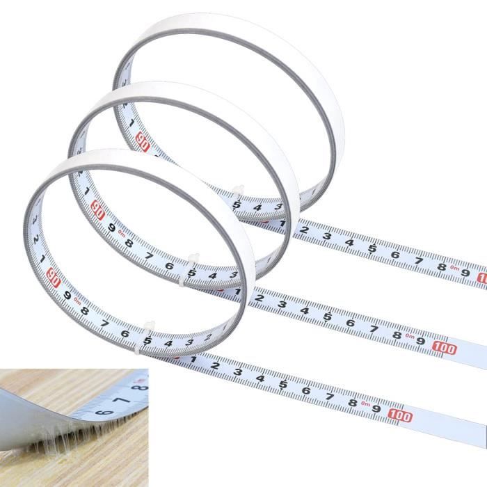 Mètre à Ruban Auto-adhésif, 3 Rouleaux, Mesure de Droite à Gauche, de ...