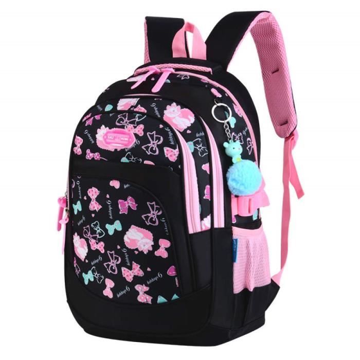 Sac D'école Sac à Dos Fille Enfant Imperméable Léger 8-12 Ans Grande ...