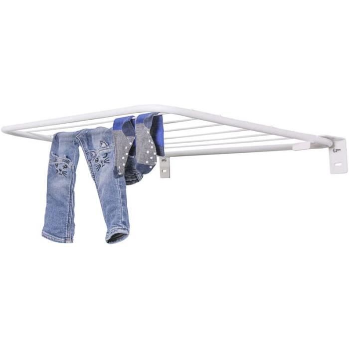 Sechoir Mural BEDA 120x50cm, Etendoir à Linge Mural dépliable à ...