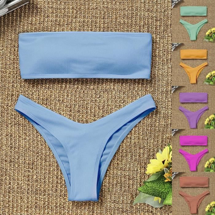 MAILLOT DE BAIN,Ensemble Bikini 2021 Maillot De Bain d'été Biquini ...