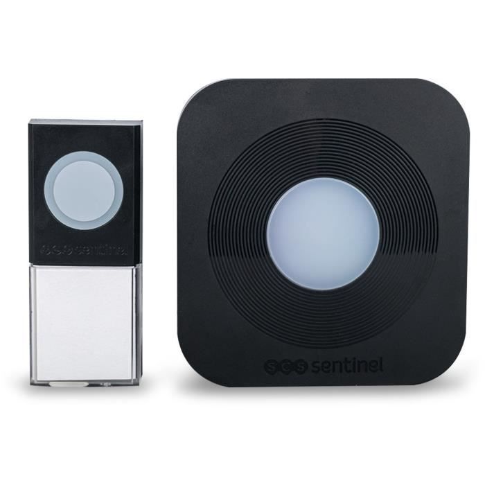 Carillon sans fil - SCS SENTINEL - 200 mètres - SimplyBell - Noir ...