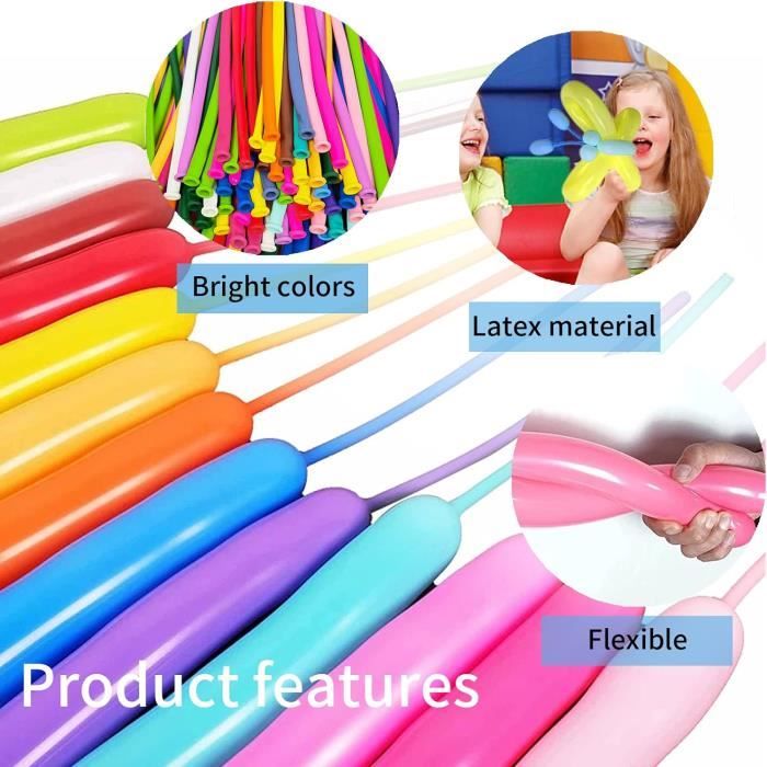 Ballons de modélisation multicolores - Marque - 100 pièces - Haute ...