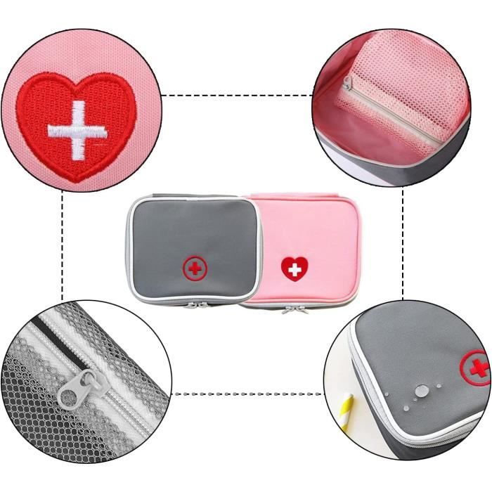 2 Pièce Boîte Médicale, Trousse de Premier Secours, Trousse de Secours, Sac de Médecine Portable ...