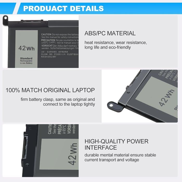 Battery for Dell Inspiron 15 5565 5567 5568 5570 5575 5578 5579 5580 ...
