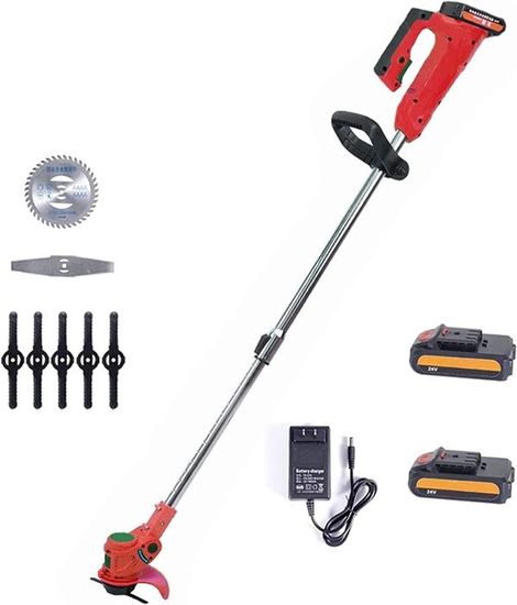 Coupe-Herbe électrique 26V 4000Mah Tondeuse à Gazon sans Fil au Lithium-ION, Kit de ...