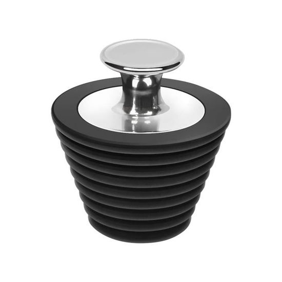 Bouchon d'évier de salle de bain en silicone avec poignée en acier ...