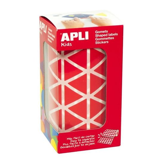 Rouleau de Gommettes Triangulaires - APLI - 20 mm - Rouge - 2832 ...