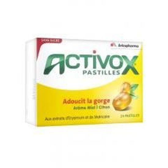 Arkopharma Activox Adoucit la Gorge Arôme Miel Citron 24 pastilles ...