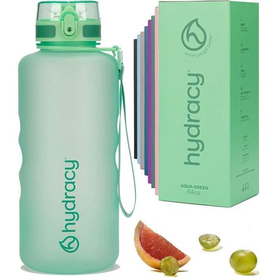 Hydracy Gourde D'Eau 2L Sans Bpa, Bouteille Avec Marqueur De Temps ...