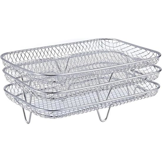 Air Fryer Rack For Double Basket Air Fryers, 304 Stainless Steel Multi ...