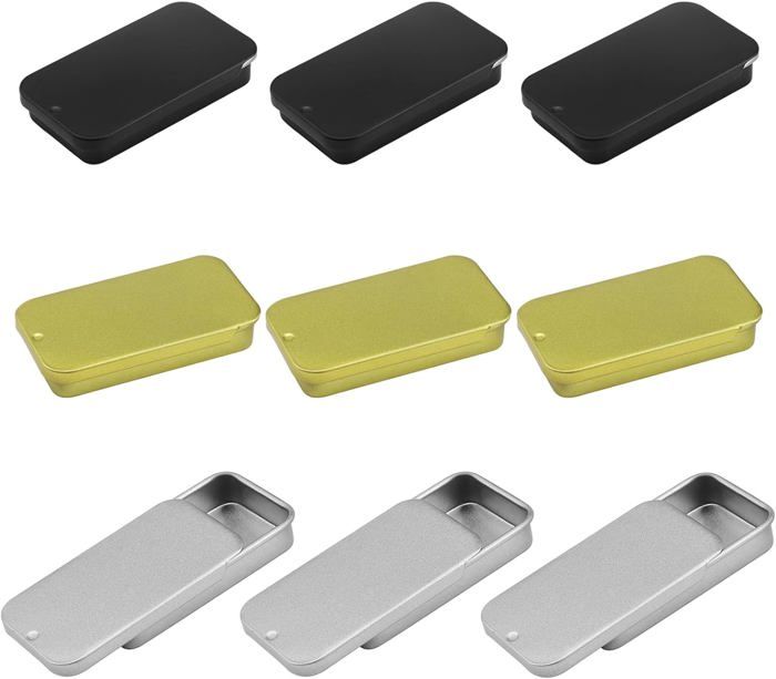 Boite Metallique 9 Pièces - Petite Boite Metal 6×3×1cm - Boite de ...