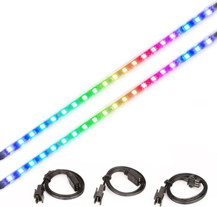 Bande Lumineuse LED pour PC RGB 2 Paquets Extension de Ruban LED ...