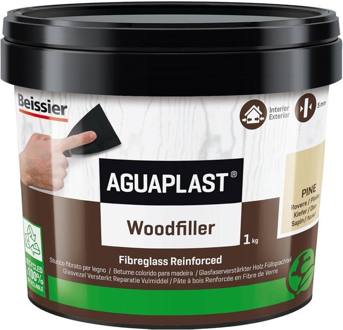Woodfiller 1kg mastic fibré prêt à l'emploi pour remplir les trous et ...