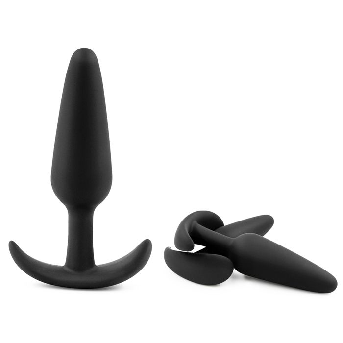 STIMULATEUR-PLUG-CHAPELET-Plug anal en silicone, lot de 3 plugs anaux, kit d'entraînement pour ...