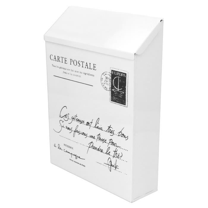 Akozon Boîte aux lettres en fer Boîte aux lettres murale en fer de ...
