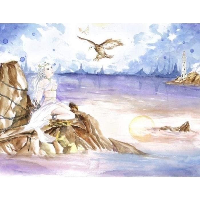 Diy Jeux De Puzzle Fille De Dessin Animé Sur La Plage Casse-Tête Jeu ...