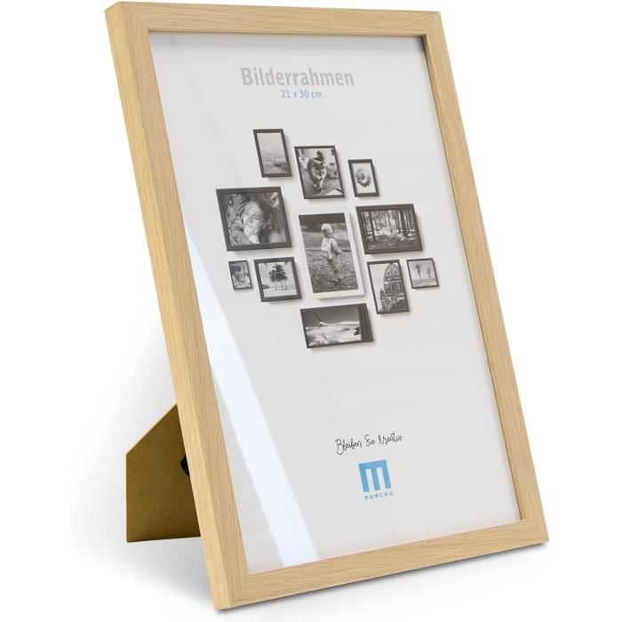 Cadre photo A4 moderne et intemporel, en MDF (naturel) pour de grandes ...