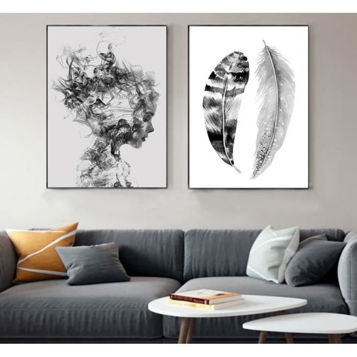 Affiches scandinave, affiche nordique, noir et blanc, peinture murale à ...