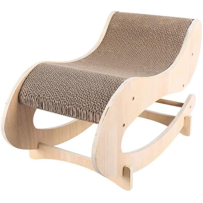 Griffoir Papier ondulé Cat Scratcher Scratching en Bois Massif for Les ...