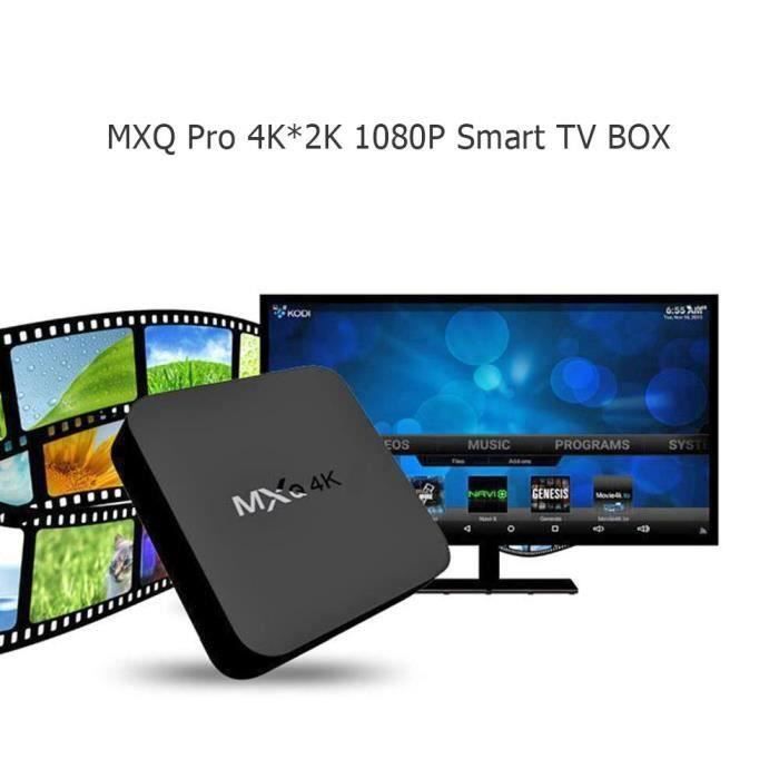Décodeur multimédia Smart TV Box MXQ 4K, 1Go-8Go 4K HD Media Player ...
