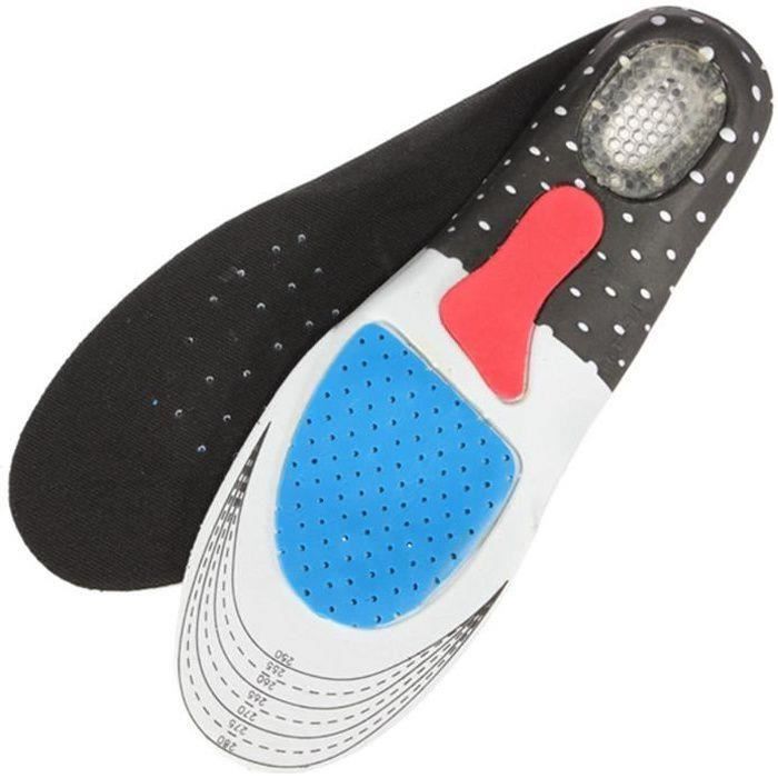 Semelles Gel Absorption Choc Confort Homme Unisexe - AUTREMENT - Noir ...