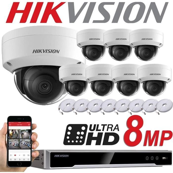 HIKVISION 8MP SYSTEM 8CH Channel NVR IP POE 8X 8 MP MEGAPIXEL CCTV ...