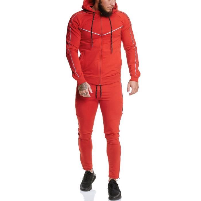 Survêtement homme - Survêt 13106 - Rouge - XL - Multisport - Bande ...